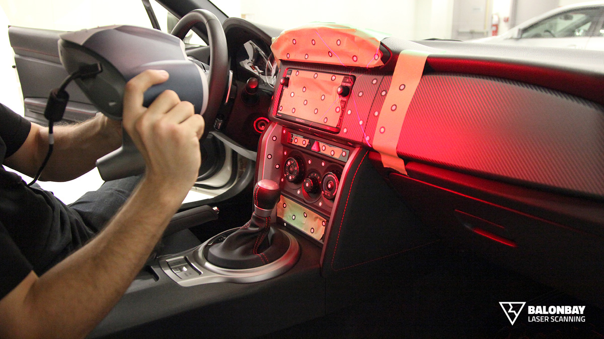 Scion FR-S Dashboard Interior Laser Scan | Balonbay 3D Laser Scanning
