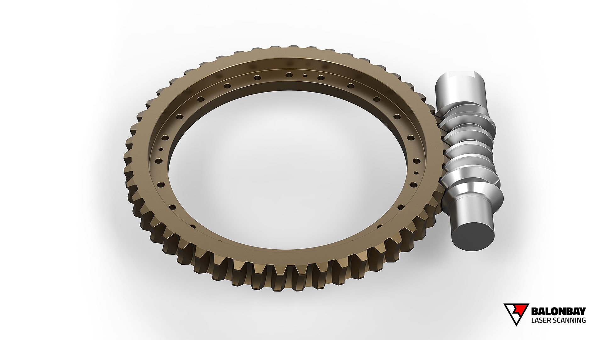 Laser Scanning Globoid Worm Gear | Balonbay 3D Laser Scanning